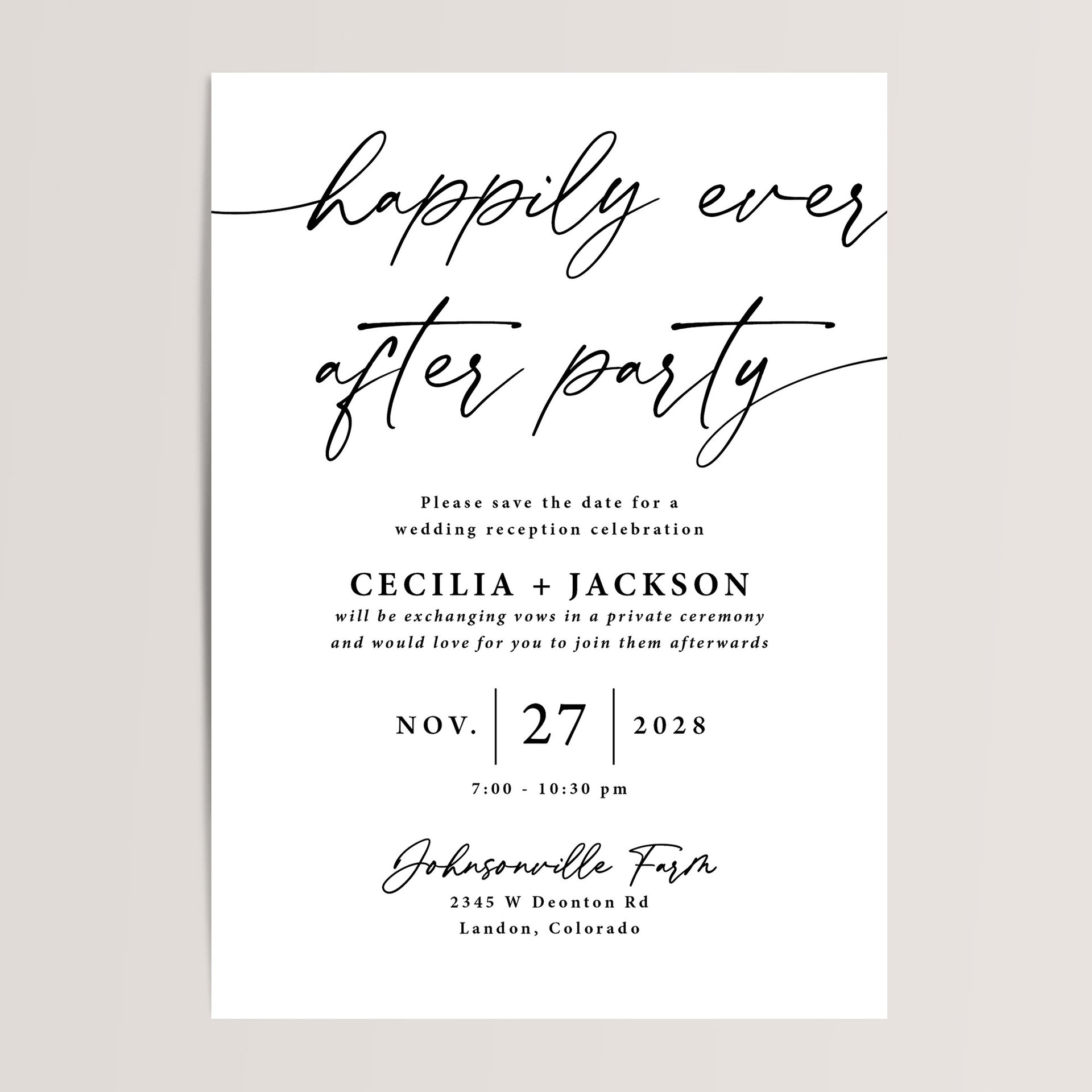 save the date event post